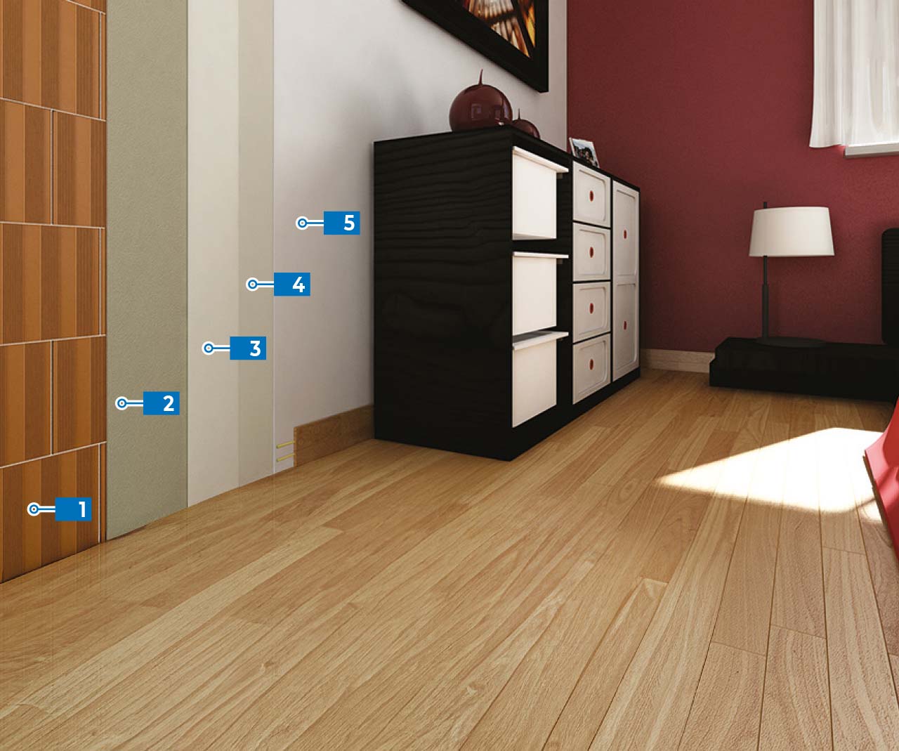 Breathable render for new masonry structures, completed with water ...