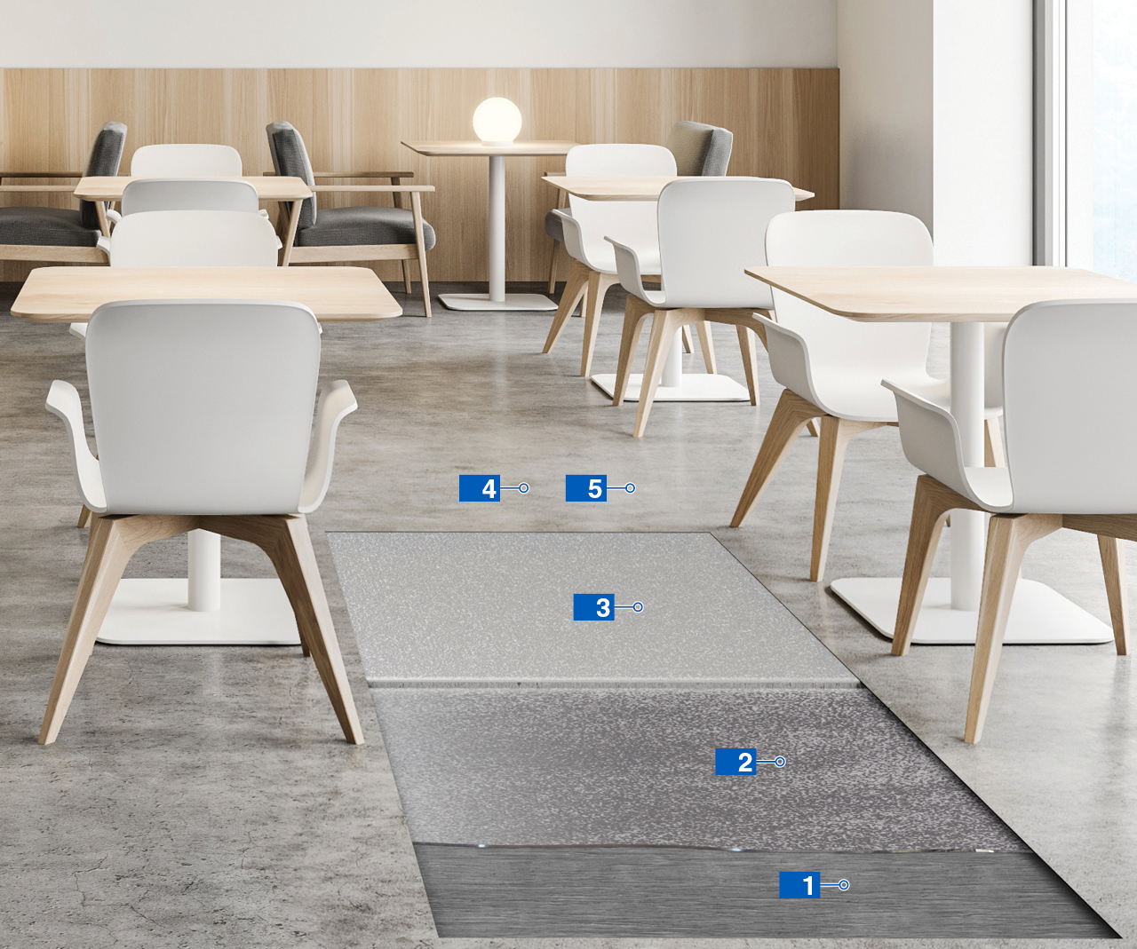 Commercial and public spaces (interior applications): Polishable self ...